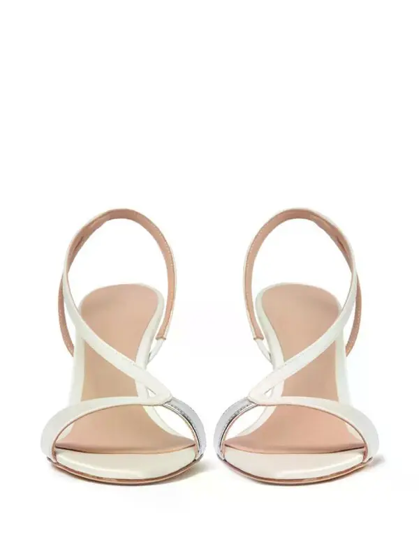 SCAROSSO 85mm Slingback Sandals - White