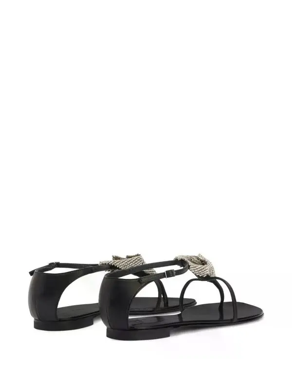 GIUSEPPE ZANOTTI Calla Flower Embellished Sandals
