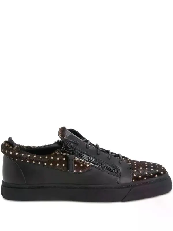 GIUSEPPE ZANOTTI Frankie Double-zip Low-top Sneakers - Black