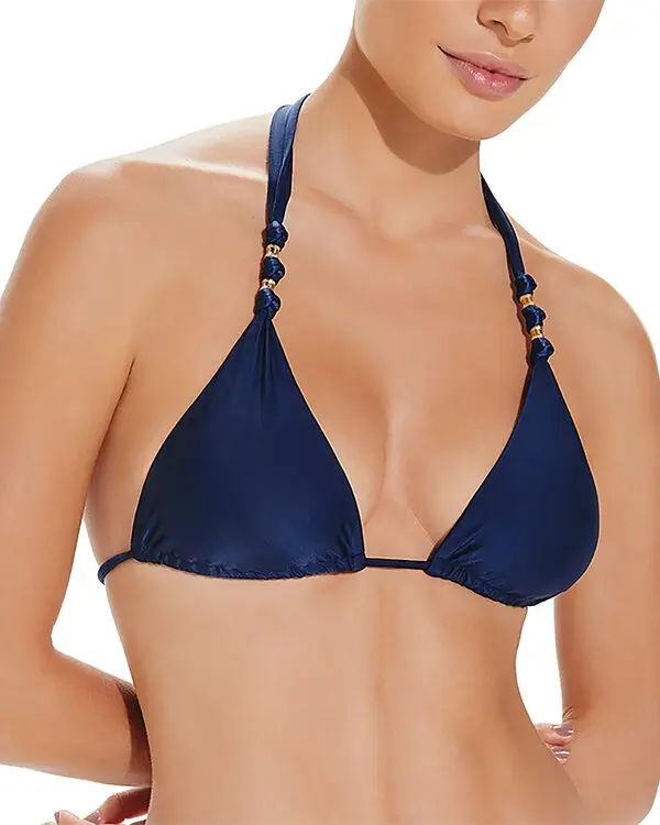 VIX PAULA HERMANNY Triangle Bikini Top - Navy