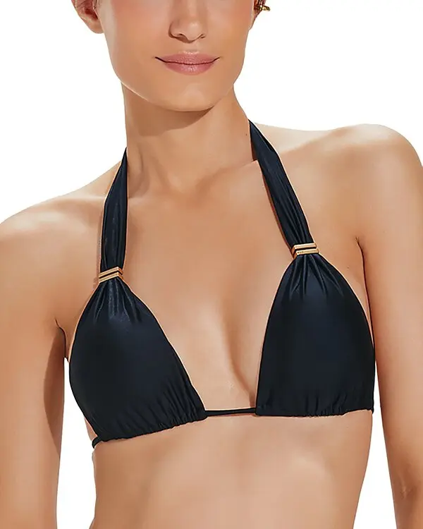 VIX PAULA HERMANNY Bia Tube Halter Bikini Top - Black