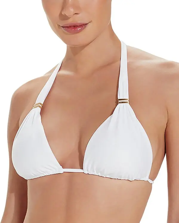 VIX PAULA HERMANNY Bia Tube Halter Bikini Top - White