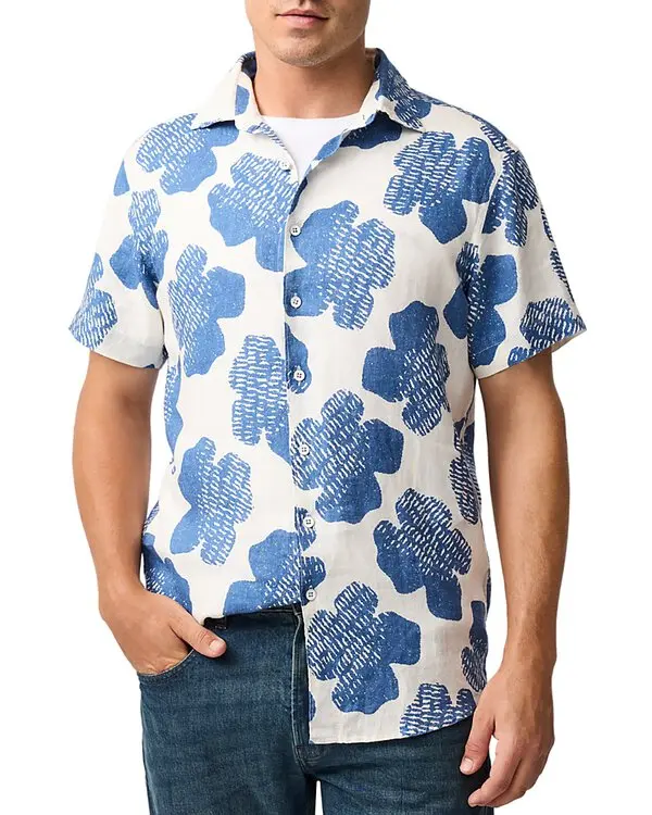 Rodd & Gunn Donnelly Linen Floral Print Shirt - Regatta