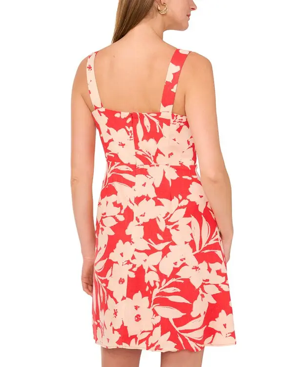 Vince Camuto Floral Square Neck Mini Dress