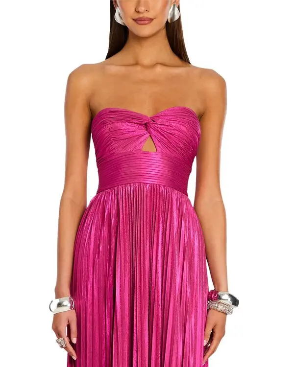 open lace back dress Retrofête Gabrielle Hot Pink Sequin Robe main image 0