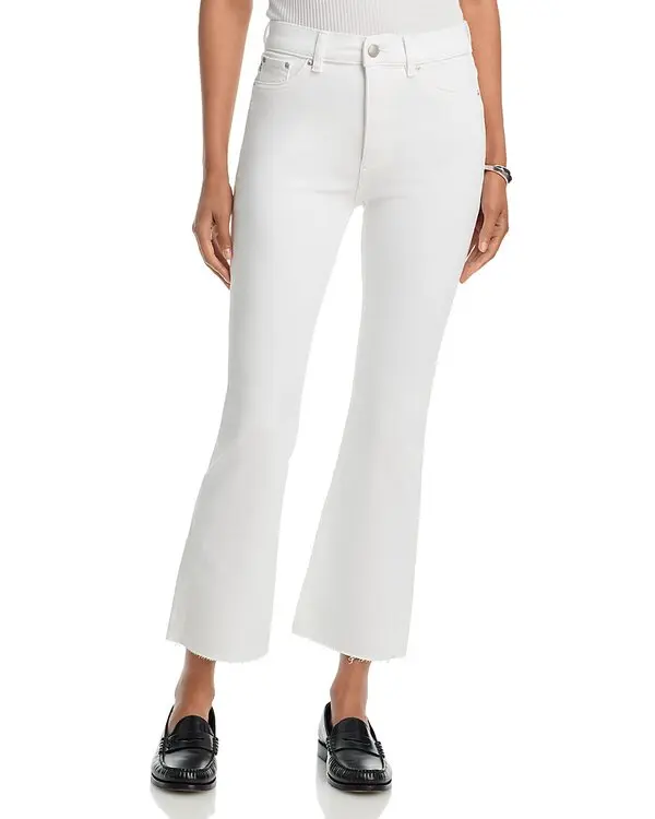 DL1961 Bridget Bootcut High-rise Instasculpt Crop Jeans - White