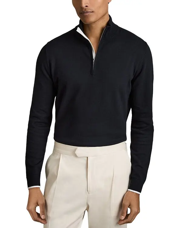 REISS Long Sleeve Zip Sweater