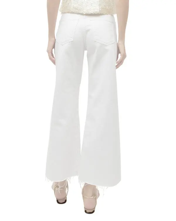 Veronica Beard Taylor High-rise Cropped Wide-leg Jeans - White