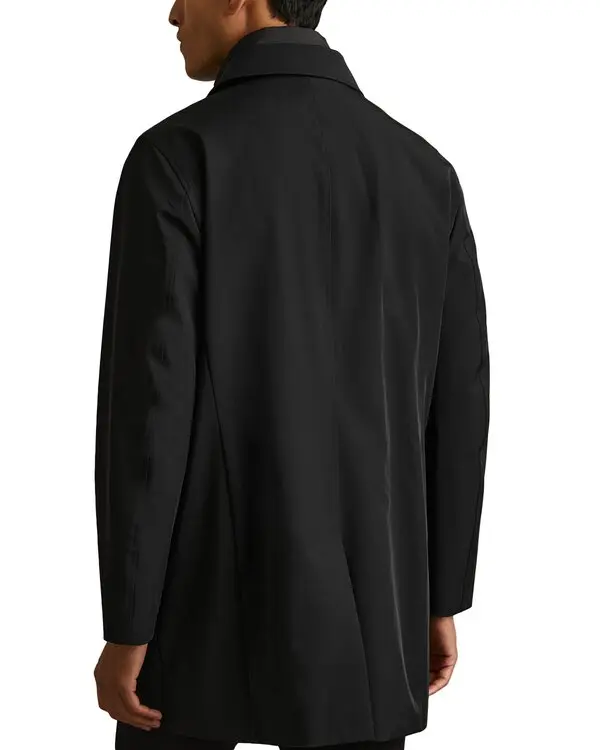 REISS Logan Hybrid Overcoat - Black
