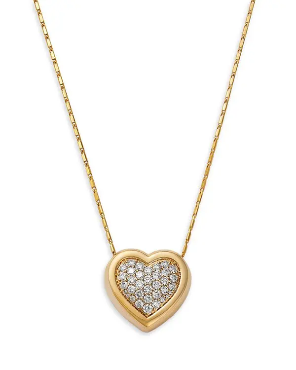 Bloomingdale'S Diamond Heart Pendant Necklace 1.00 Tcw In 14k Yellow - Gold