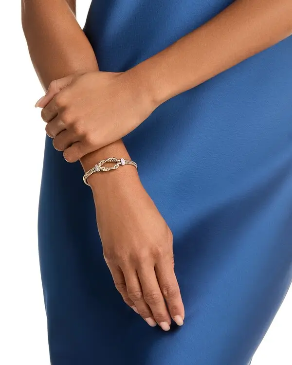 Bloomingdale'S Diamond And 14k Yellow Loop Bracelet