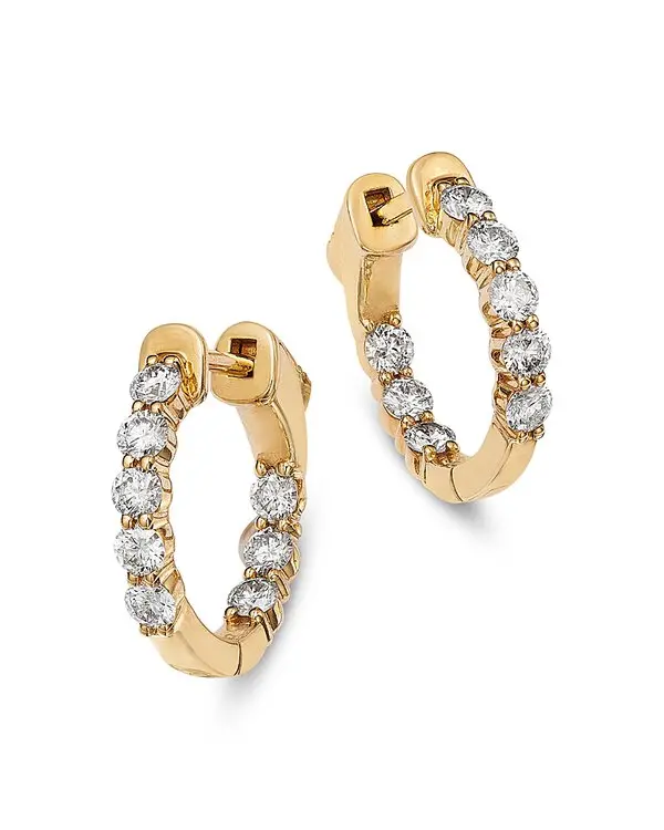 Bloomingdale'S Diamond Hoop Earrings 0.75 Tcw In 14k Yellow - Gold