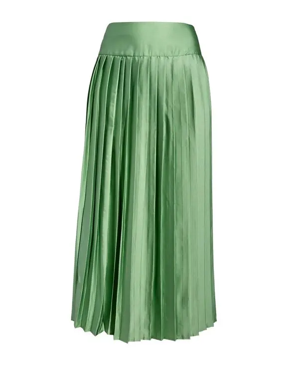 AS By DF Pleated Maxi Skirt With Leg Slit