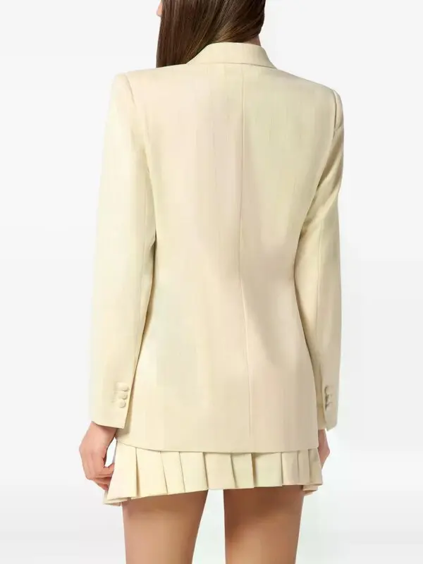 Philipp Plein Fitted Double-breasted Blazer - Neutrals