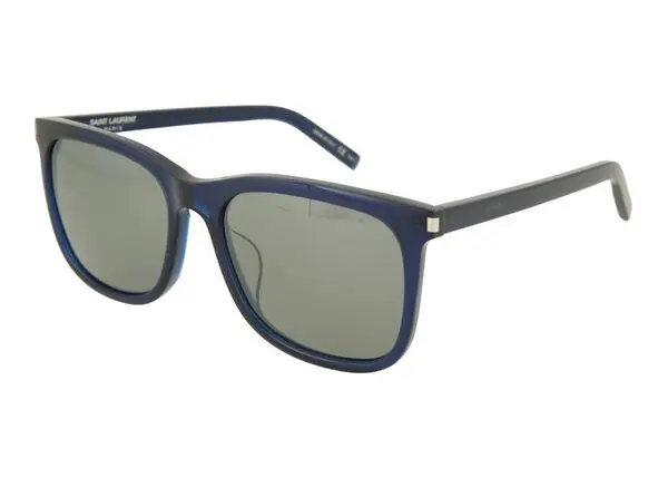 Saint Laurent Square Frame Sunglasses - Blue/silver (sl116k