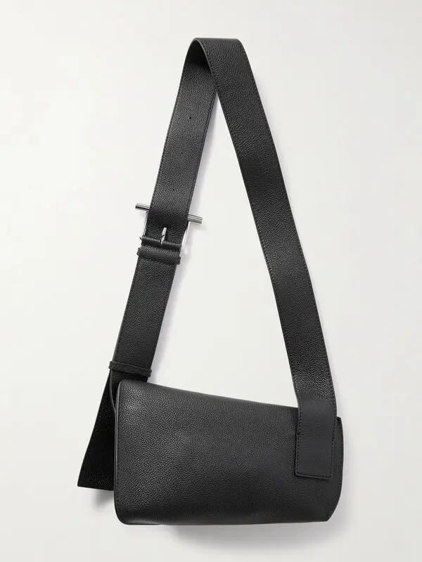 Alexander McQueen T-bar Sling Textured-leather Shoulder Bag