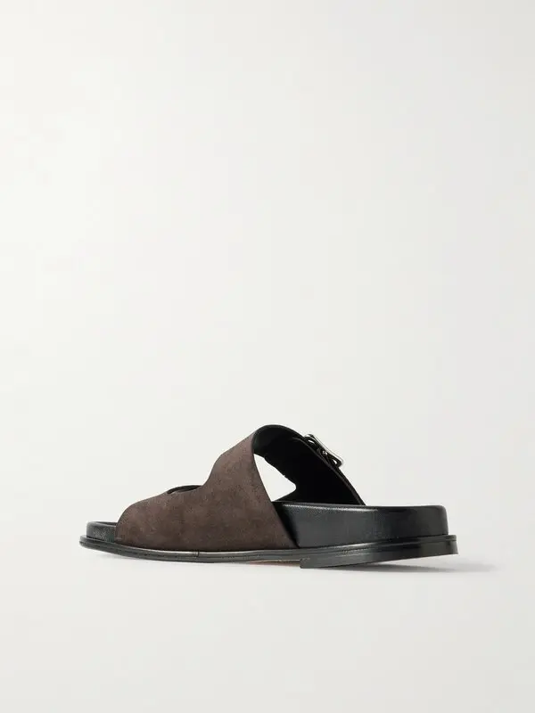 AeydĒ Meena Buckled Suede Sandals