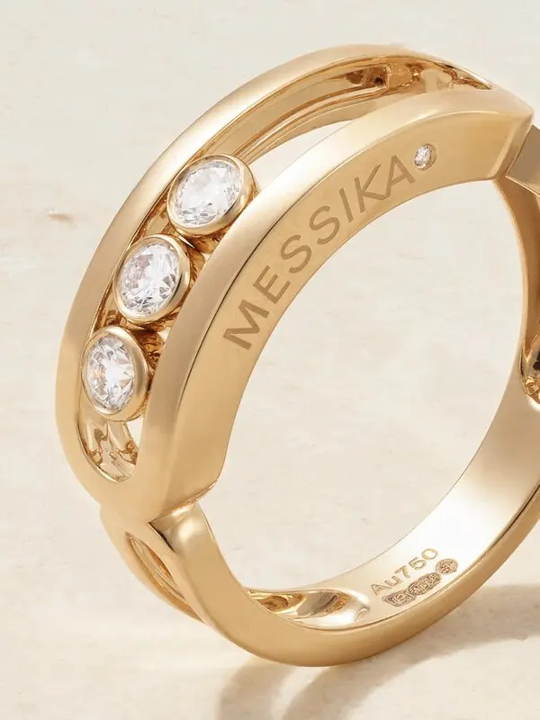 Messika Move Classique 18 Karat And Diamond Ring - Gold