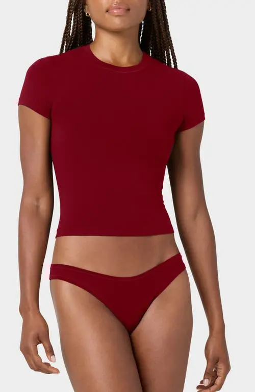 FLORENCE BY MILLS Softie Cotton-blend Tee - Crimson