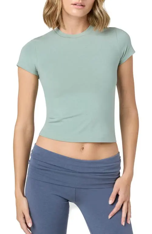 FLORENCE BY MILLS Softie Cotton-blend Tee - Iceberg Green