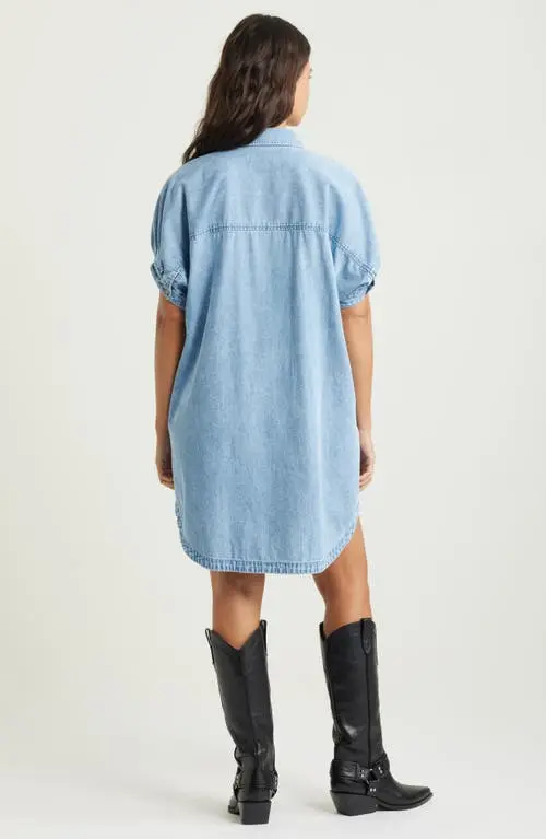 Treasure & Bond Chambray High-low Shift Dress