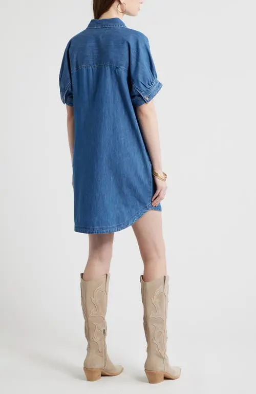 Treasure & Bond Chambray High-low Shift Dress