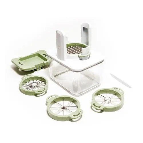 HENNING LEE 4-in-1 Fresh Prep Fruit And Veggie Slicer - Green