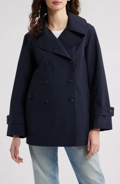 SAVE THE DUCK Sofi Water Resistant Trench Coat - Blue Black