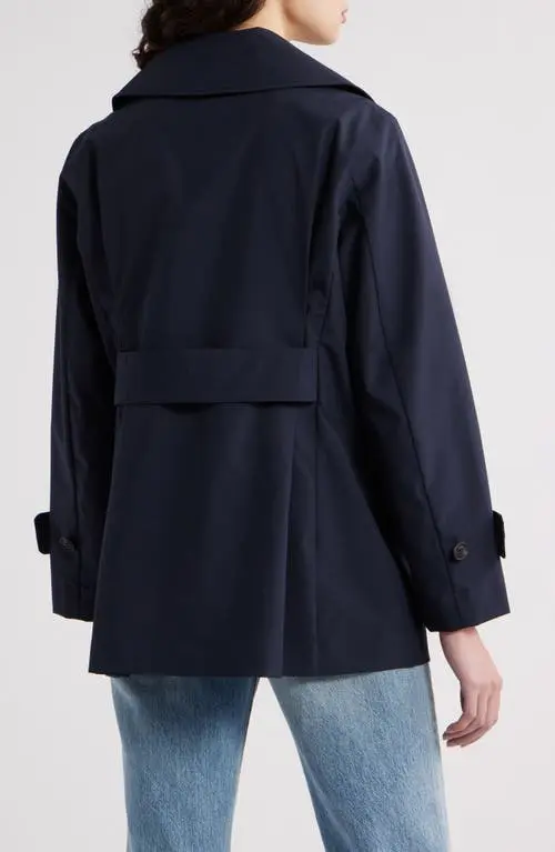 SAVE THE DUCK Sofi Water Resistant Trench Coat - Blue Black
