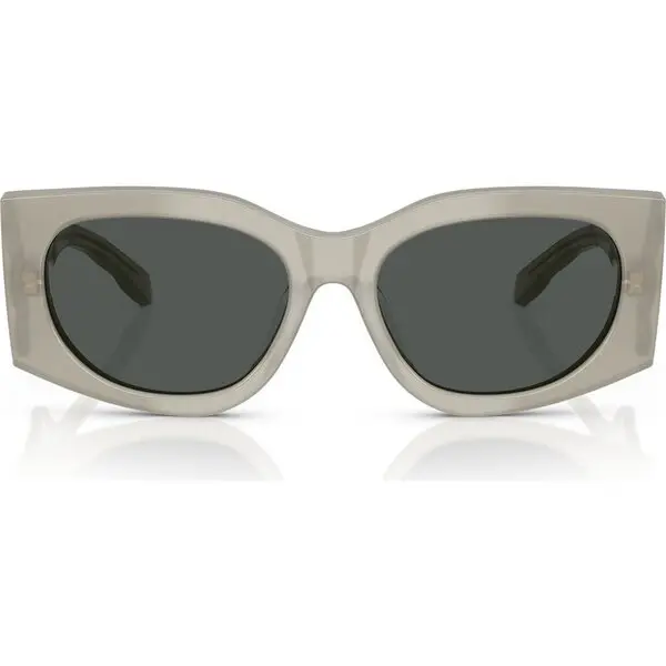 Tory Burch Kira Rectangular Sunglasses - Grey Green