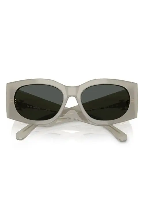 Tory Burch Kira Rectangular Sunglasses - Grey Green