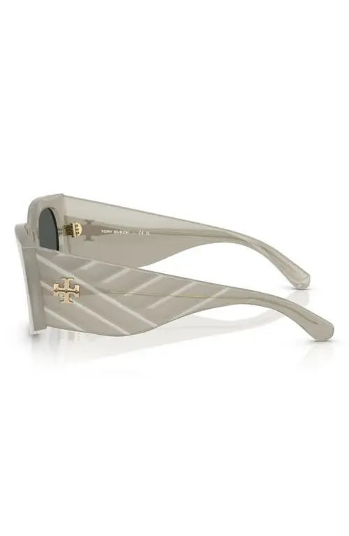 Tory Burch Kira Rectangular Sunglasses - Grey Green