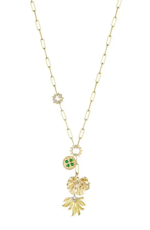 Hueb Penka Diamond & Tsavorite Necklace - Yellow Gold