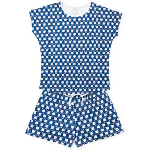 LILA AND HAYES Riley Pajama Short Set - Up At Bat Baseball