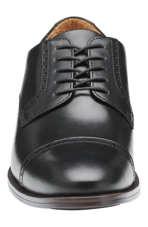 Johnston & Murphy Reeve Cap Toe Derby - Black Full Grain