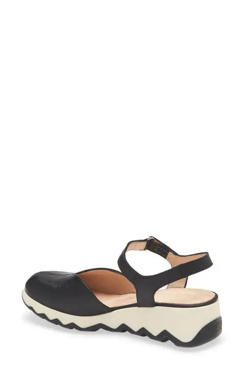 WONDERS Samara Platform Wedge Pumps - Sauvage Black
