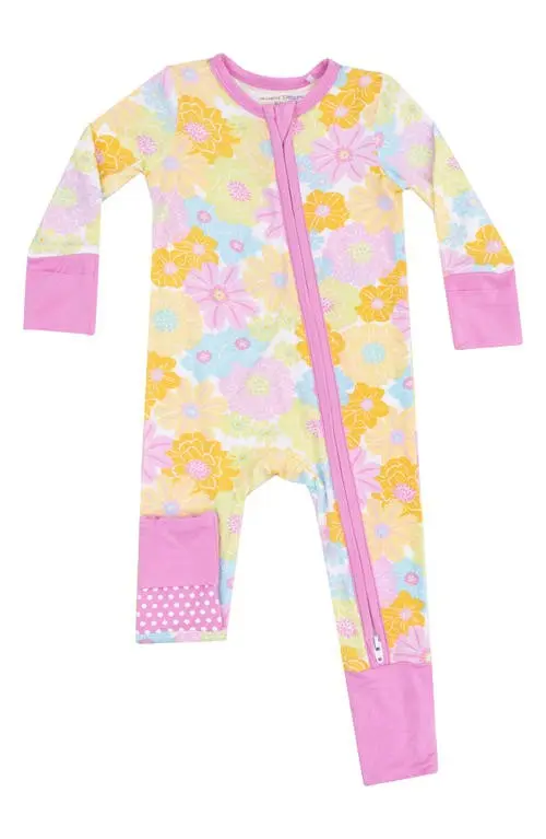 ANGEL DEAR Sunny Dahlias Convertible Zip Romper - Pink