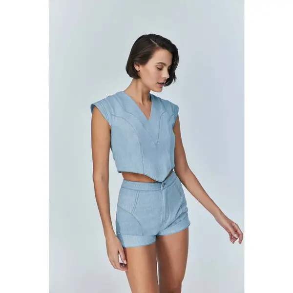 JENDUE Marvel V-neck Top