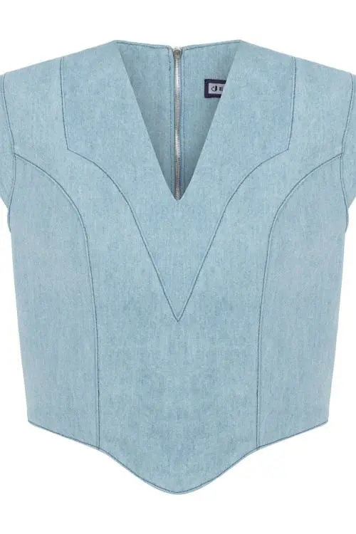 JENDUE Marvel V-neck Top