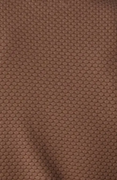THE NORMAL BRAND Robles Johnny Collar Textured Cotton Jacquard Polo Sweater - Taupe