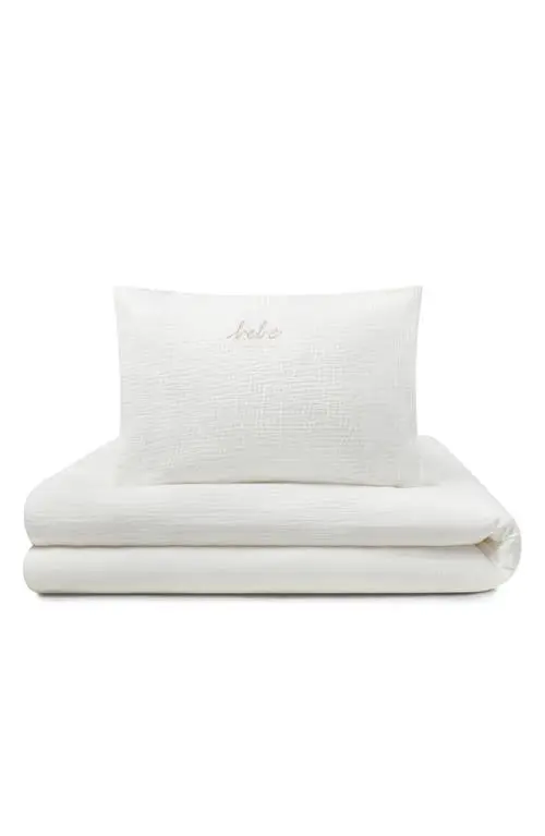 DOMANI HOME Bebe Cotton Gauze Crib Duvet Cover - White
