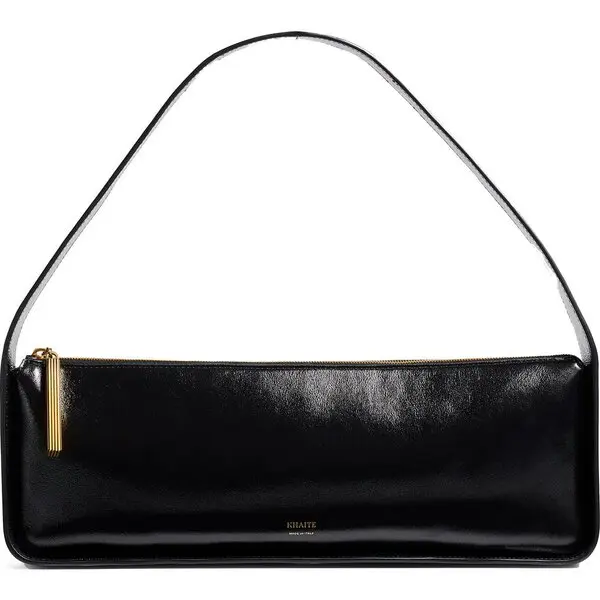 Khaite Lori Baguette Leather Shoulder Bag - Black