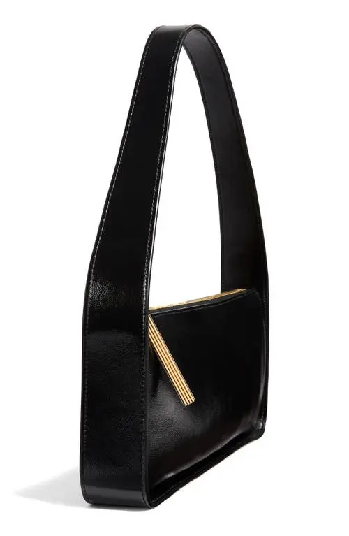Khaite Lori Baguette Leather Shoulder Bag - Black