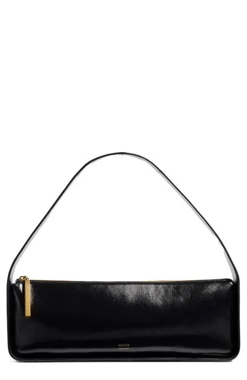 Khaite Lori Baguette Leather Shoulder Bag - Black