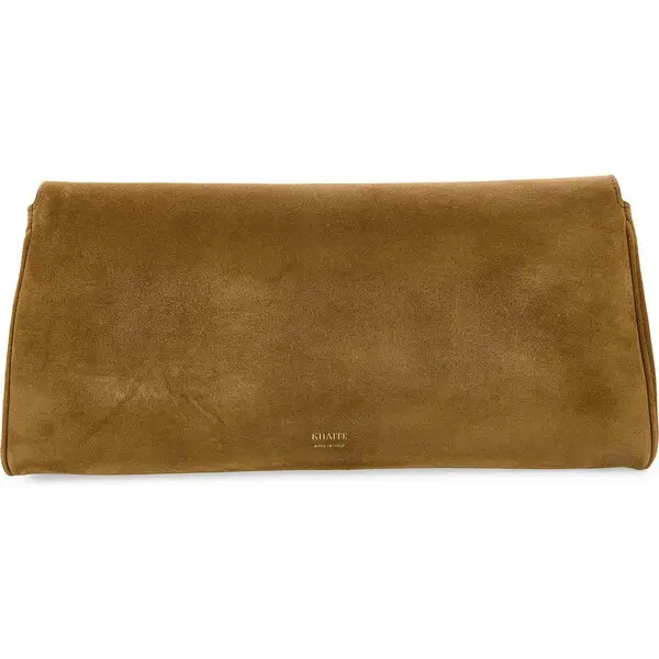 Khaite Audrey Suede Clutch - Mud