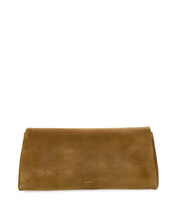 Khaite Audrey Suede Clutch - Mud