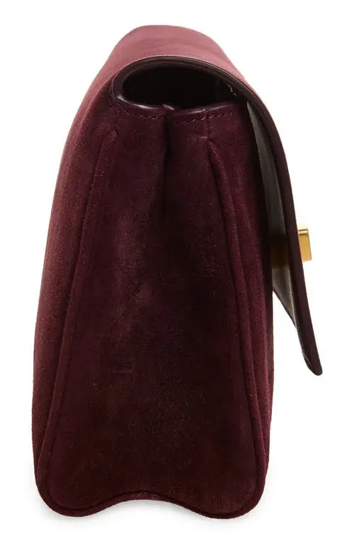 Khaite Audrey Suede Clutch - Rouge Noir