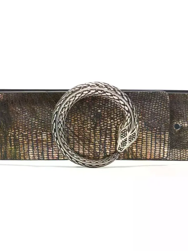 Roberto Cavalli Snake Buckle Belt