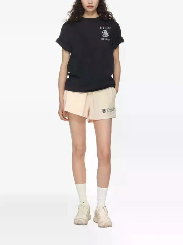 SPORTY & RICH Printed Cotton Shorts