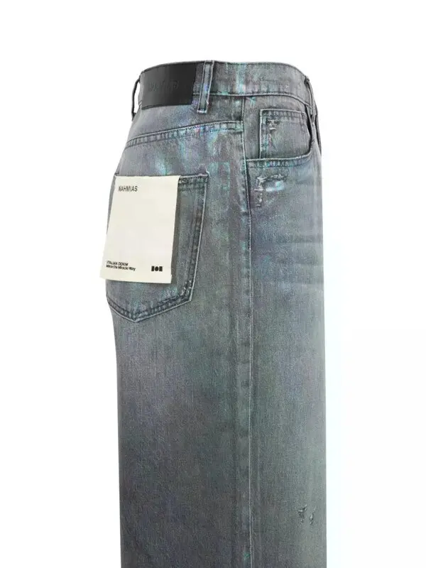 NAHMIAS Oil Spill Jeans - Grey